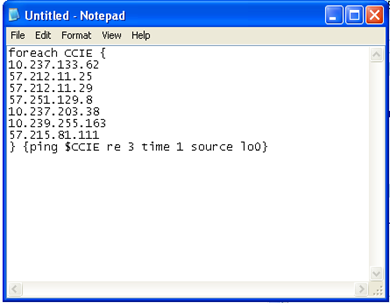 Cisco Network Engineer: TCL Script
